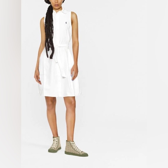 Polo Ralph Lauren | Dresses | Polo Ralph Lauren Belted Oxford Sleeveless Shirtdress | Poshmark